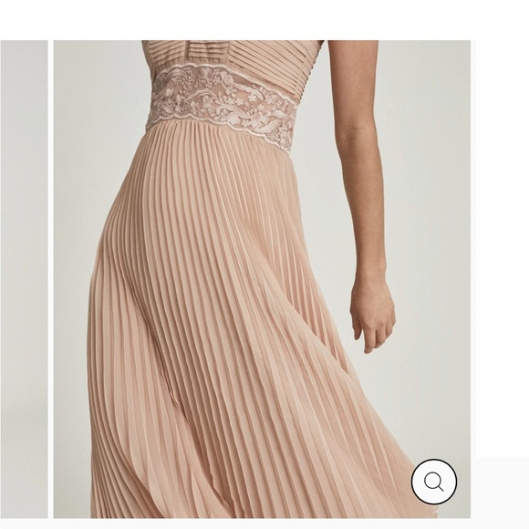 Reiss | Dresses | Reiss Emma Lace Panel Pleated Dress Nwt Us6 | Poshmark